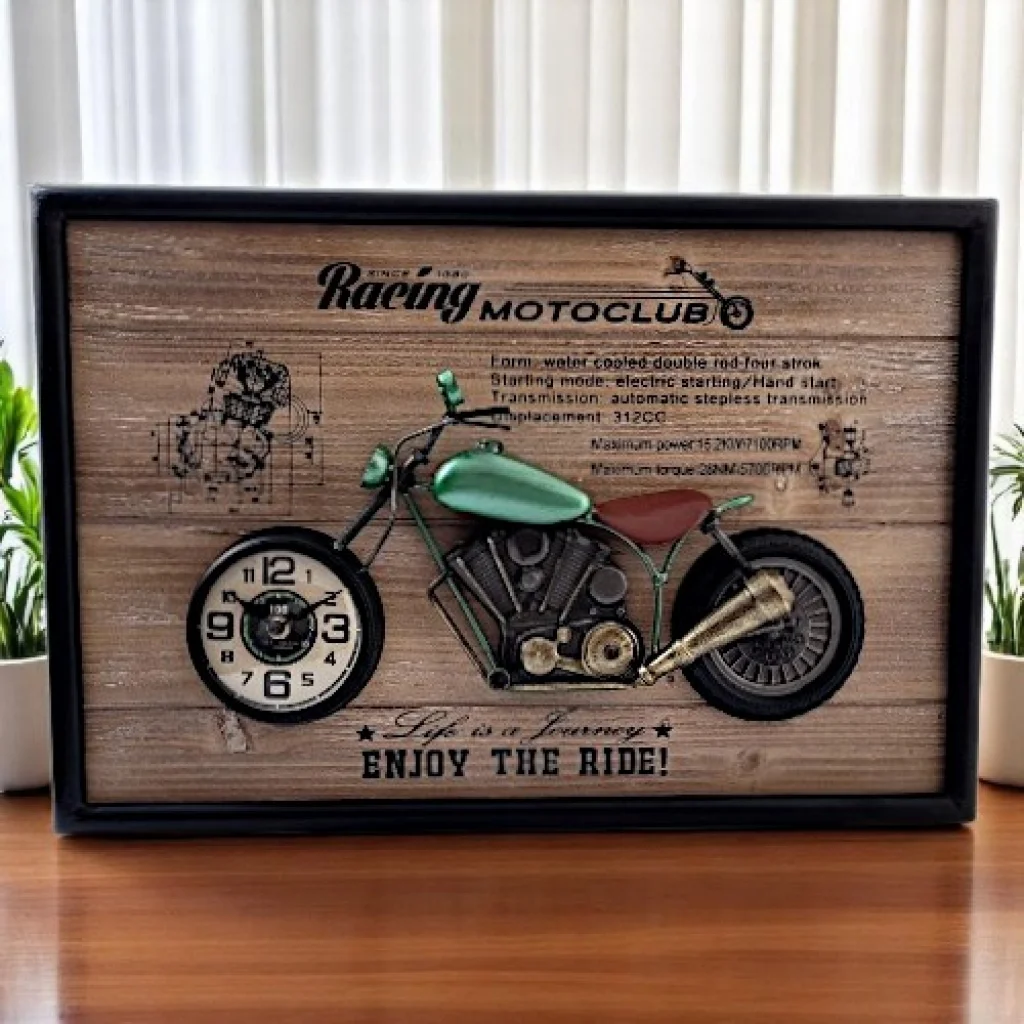 3D Часовник Мотор за Стена - Ретро Декор | Neostyle.bg