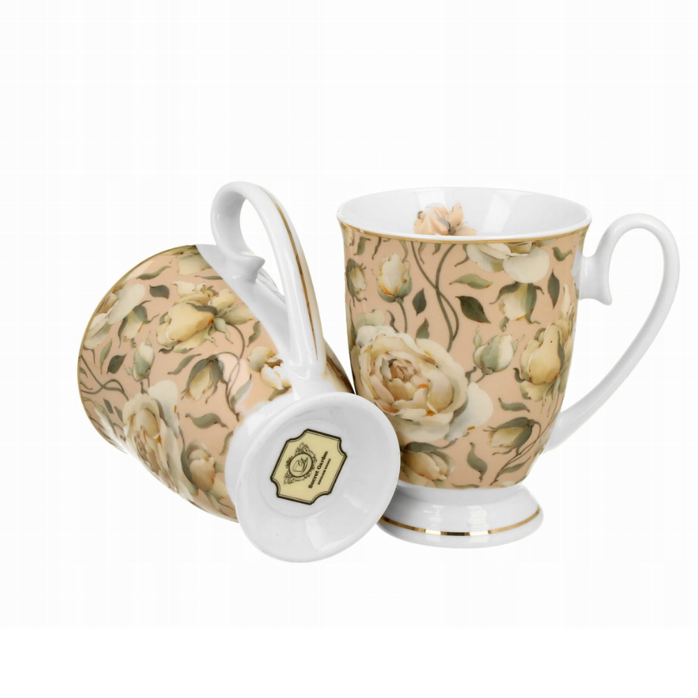 Комплект за чай English Roses Cream - Golden Line на Хит цена|Neostyle.bg